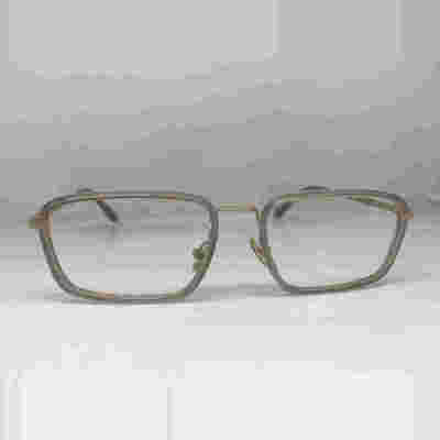 LIEBESKIND复古淡金色方框眼镜男女通用平面镜