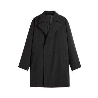 白鹅绒~(鸟)秋冬男士休闲风衣羽绒服中长款保暖翻领外套C4V05/Y24