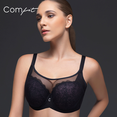 安莉芳旗下Comfit女薄款大码文胸蕾丝聚拢抹胸内衣CB0659/CB0660