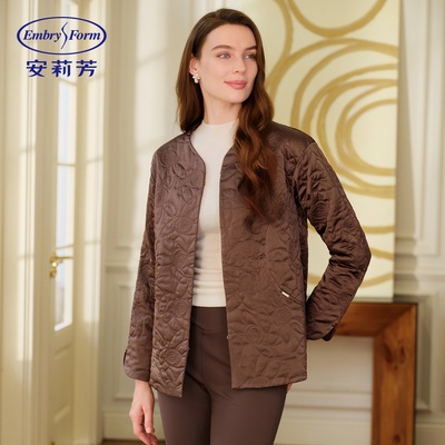 女士新款加厚圆领开衫家居上衣