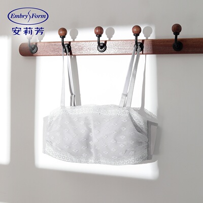 安莉芳蕾丝抹胸薄杯不易走光透气硬钢托薄款舒适女士文胸EB01138