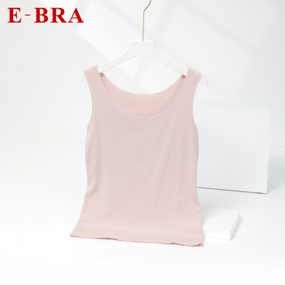安莉芳旗下E-BRA2024秋季女士莫代尔圆领无袖打底背心上衣KD00075