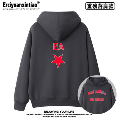 Destroy Lonely Blak Amerika LOS ANGELES 重磅落肩款卫衣秋冬季