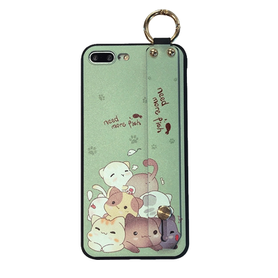 苹果8plus手机壳腕带磨砂全包男