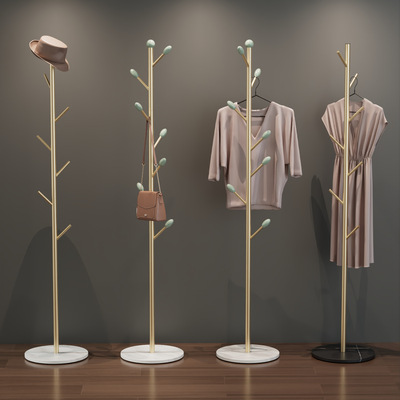 Entrance floor standing clothes rack, modern and simple hang