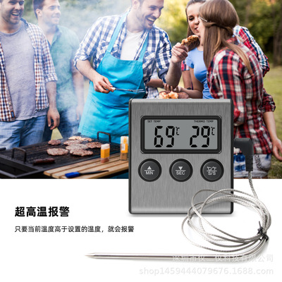 Kitchen food temperature timer probe food thermometer barbec