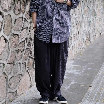 NUMBERSALT灯芯绒直筒长裤简约