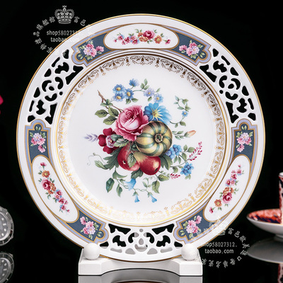 spode斯波德200周年雕花骨瓷盘