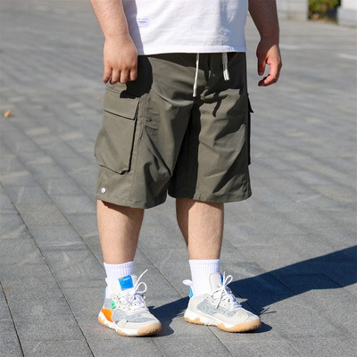 TRCE镭创 夏季男士薄款速干山系户外聚酯纤维纯色宽松工装短裤