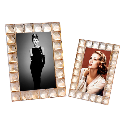 轻奢水晶相框摆台结婚礼物