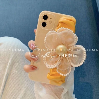 网红16e手腕带13mini花朵16pro适用iPhone15promax手机壳小众14plus苹果11/1+12一加ace3V女ace5创意8t9r2pro