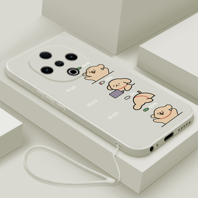 适用vivoy300手机壳新款vivo y300pro+液态硅胶y300i软壳y300T镜头全包y300GT防摔y300C保护套男女卡通上班狗