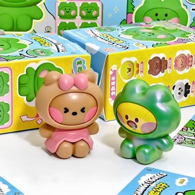 灵动创想LINE FRIENDS minini变脸公仔玩具礼物熊熊摆件盲盒全套