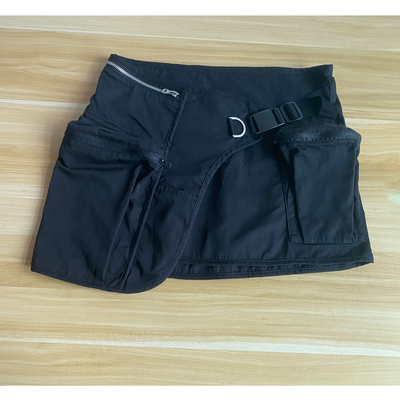 黑色工装风多口袋半身裙女短裙腰带拉链机能风半身短裙一片裙