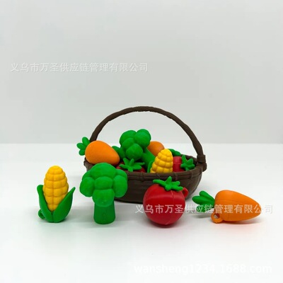 跨境3D打印Keychain蔬菜花篮仿真月饼钥匙扣 个性包包挂饰26901