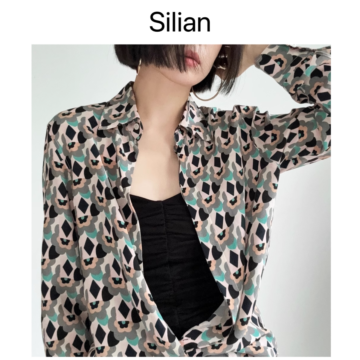 柜尾|Silian|美国潮牌|双层柔棉 v领吊带背心|细肩带弹力上衣