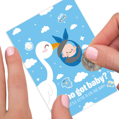 时尚可爱性别派对刮刮卡游戏