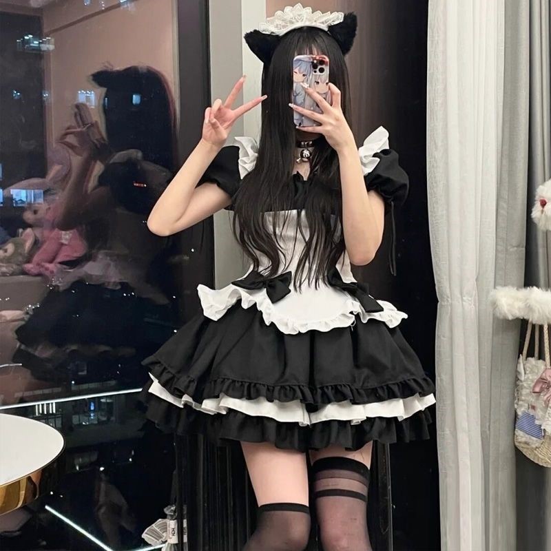 大佬lolita连衣裙奇迹暖暖女仆装cos可爱女佣女装洛丽塔cosplay服
