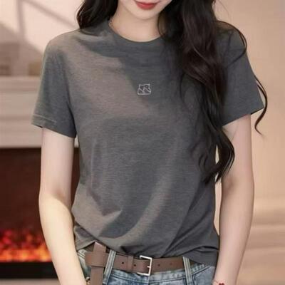 阿玛施新款圆领V领短袖T恤女530225/5300224