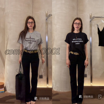 现速发韩国东大门代购向日葵欧尼同款helvetica超显瘦黑色神裤