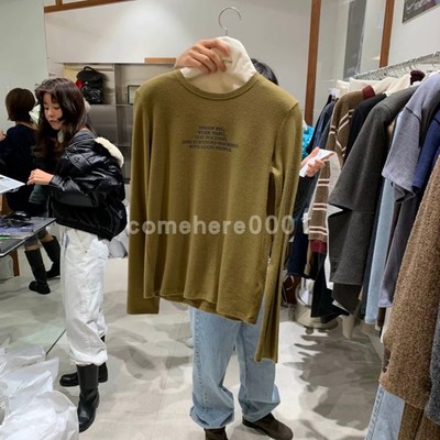现货速发韩国东大门代购tempting2025秋冬新款英文字母长袖上衣