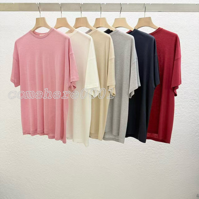 现速发韩国东大门代购statement2026春夏新款圆领纯色宽松短袖T恤