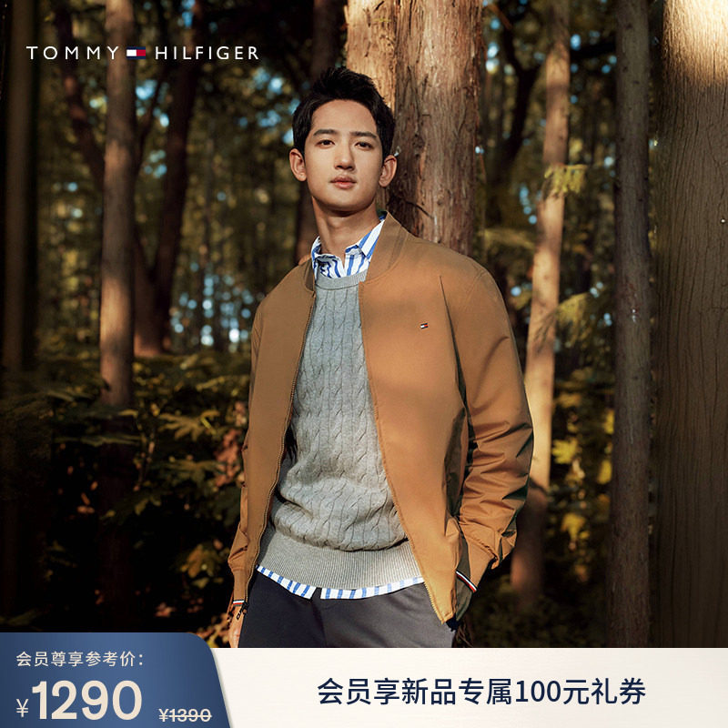 Tommy秋冬男女情侣纯棉休闲复古绞花圆领宽松打底衫学院针织衫