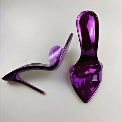 欧美时装凉鞋 尖头罗马细跟pvc宴会女鞋woman party sandals 45
