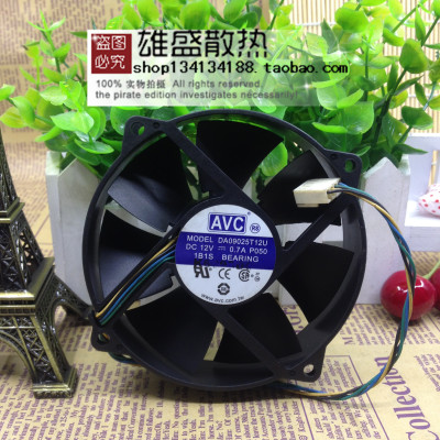 AVC 9025 9CM 12V 0.7A电脑CPU机箱大风力PWM四针风扇DA09025T12U