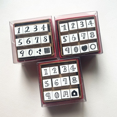 【现货】日本aitag stamp 爱工房印章 数字mini印章自由组合手帐