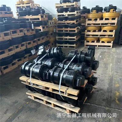 挖掘机链条YC85-8 DY135-8 Y10LC-8支重轮 托链轮 引导轮 配件