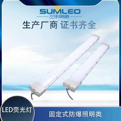LED防爆荧光灯SLD8412 20/30/40/50/60W应急灯吸顶式条形三防灯