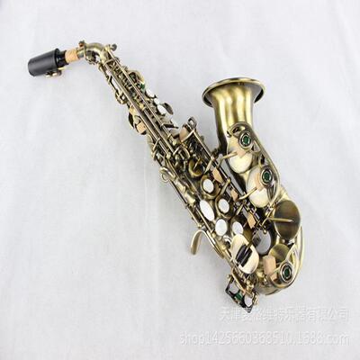 麦格维特MSS-510S降B弯管儿童高音萨克斯风乐器表面仿古铜