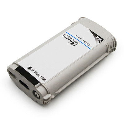 热销八达墨盒hp727墨盒t2500t1500绘图仪兼容黑色300ml墨水盒