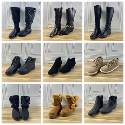 Lady Shoes外贸原单43码杂款圆头粗跟靴子孤品捡漏特惠休闲单鞋