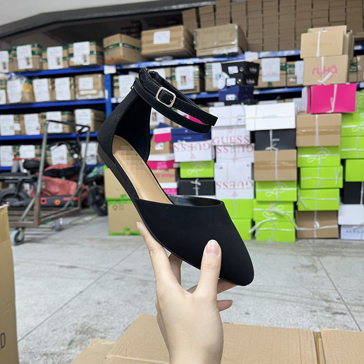 外贸原单女鞋新款尖头包头平底时尚包跟简约休闲百搭舒适外穿凉鞋