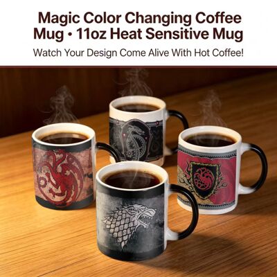 Game of Thrones权利的游戏 变色马克杯热感温咖啡茶水杯有趣礼物