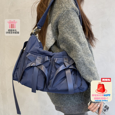 casselini双口袋蝴蝶结斜挎包