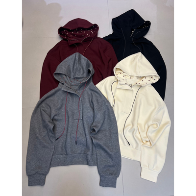 【MICMIC】波点内衬连帽卫衣  5155#  LSL