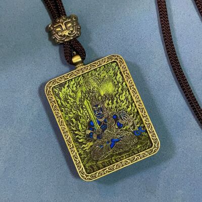 藏式唐卡吊坠观音菩萨佛牌