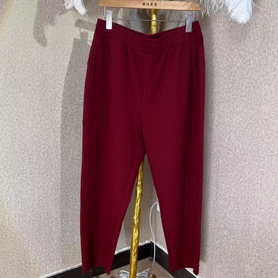 281-300春夏新款女装高腰高弹慵懒风休闲松紧腰裤女