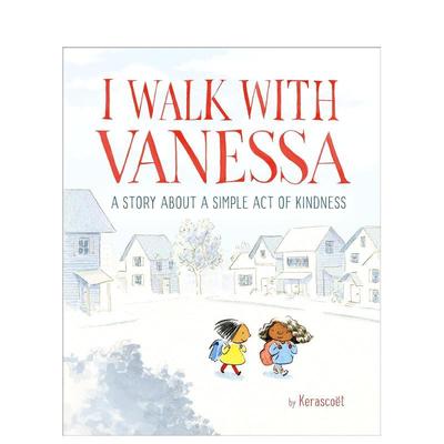 【预售】我与凡妮莎同行I Walk with Vanessa英文进口原版儿童绘本图书3-6岁 人际关系Kerasco?t