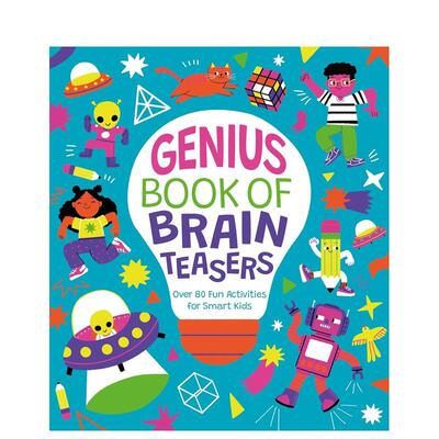 【预售】天才脑筋急转弯 Genius Book of Brain Teasers 英文进口原版儿童绘本图书Lisa Regan知识百科