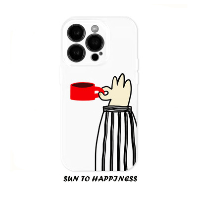 原创简约休息片刻插画菲林手机壳