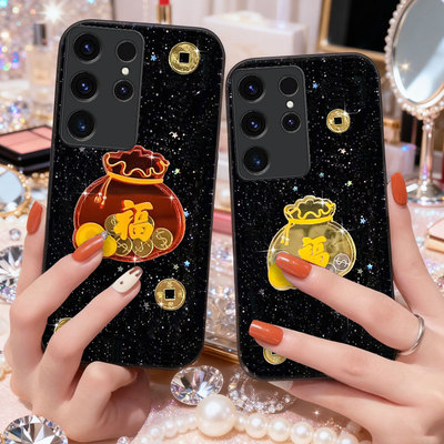 本命年高级细闪适用三星GalaxyS23Ultra手机壳保护套S25+/2026年S22Ultra防摔S23外壳S24网红S21全包S23+女款