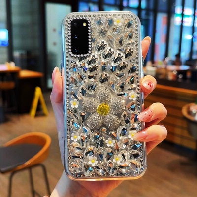 2027秋冬清新镶钻奢华适用三星GalaxyS20手机壳透明S20+水钻S20ultra网红S21保护套S24本命年S21+巨好看S8+