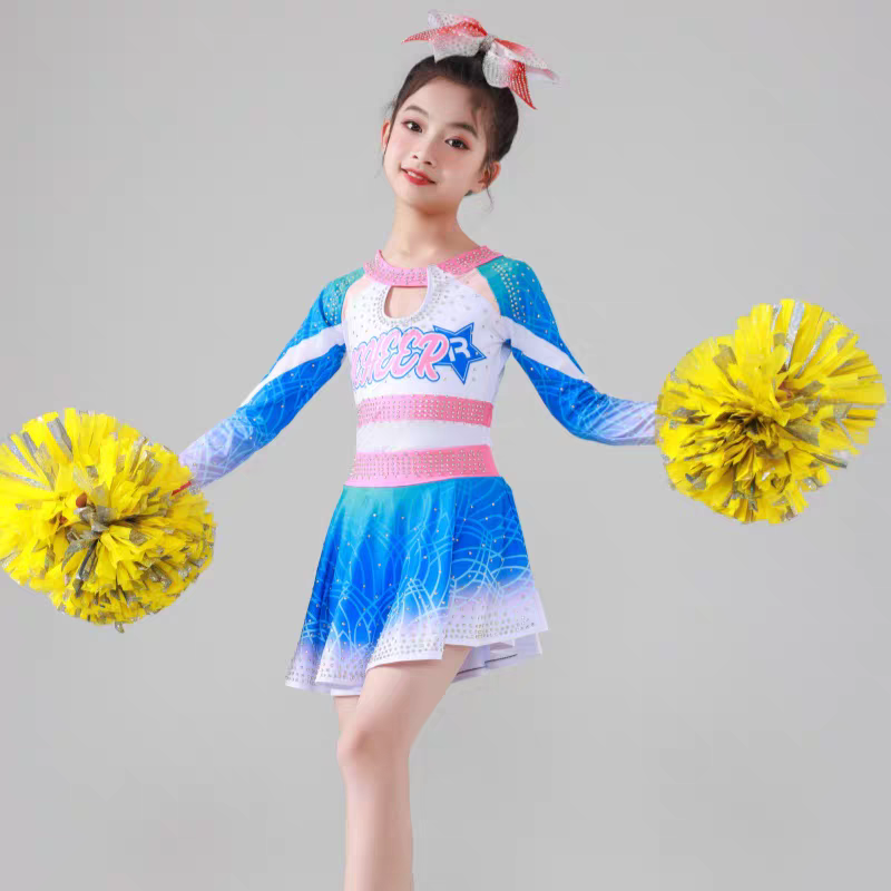 啦啦队服装女儿童啦啦操比赛服套装运动会服装比赛演出服表演服装