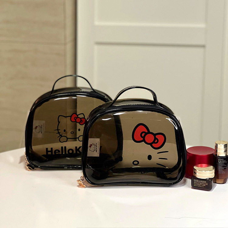 HelloKitty正版授权可爱手提半圆防水化妆包洗漱袋化妆箱手拎女包