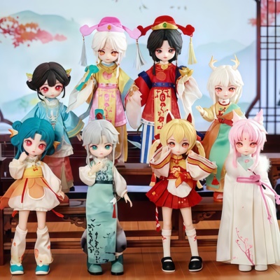 正版Nagi兽仔踏风吟系列关节可动人偶12分mjd娃盲盒可爱礼物手办