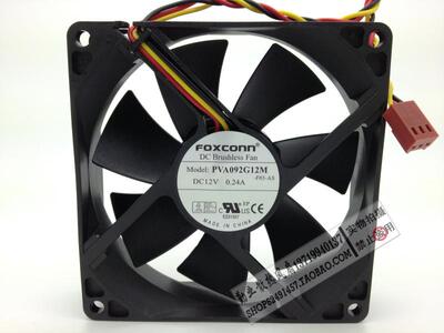 FOXCONN富士康 9025 9cm电源机箱风扇 12V 0.24A PVA092G12M 测速